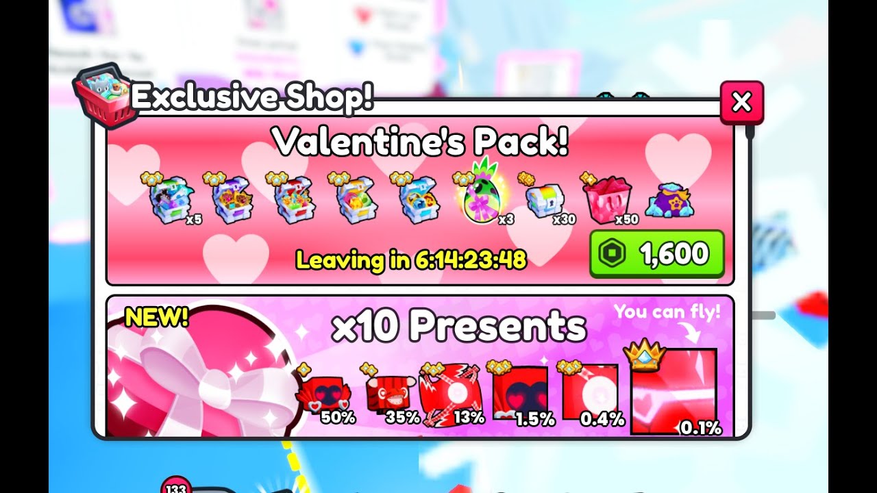 PS99 Valentine's UPDATE 02/15/25 💝💝💝💝💝💝♥️♥️♥️♥️🌹🌹🌹🌹New Eggs, New Items ...