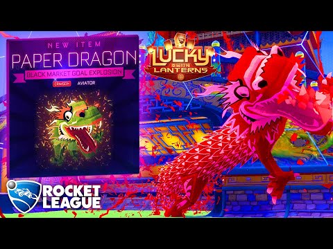 NEW (CRIMSON) PAPER DRAGON GOAL EXPLOSION IS INSANE! - Rocket League ...