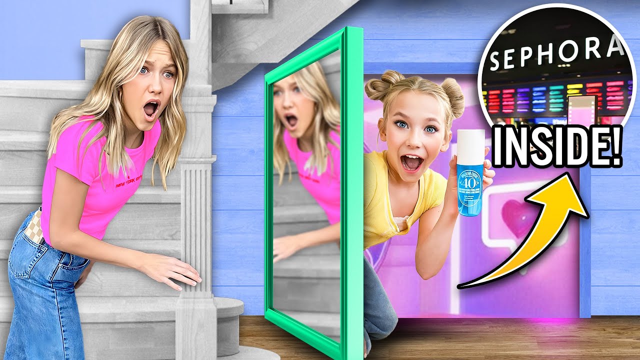 I Built a SECRET MAKEUP ROOM to HiDE From MY OLDER SiSTER!💄💋 - YouTube