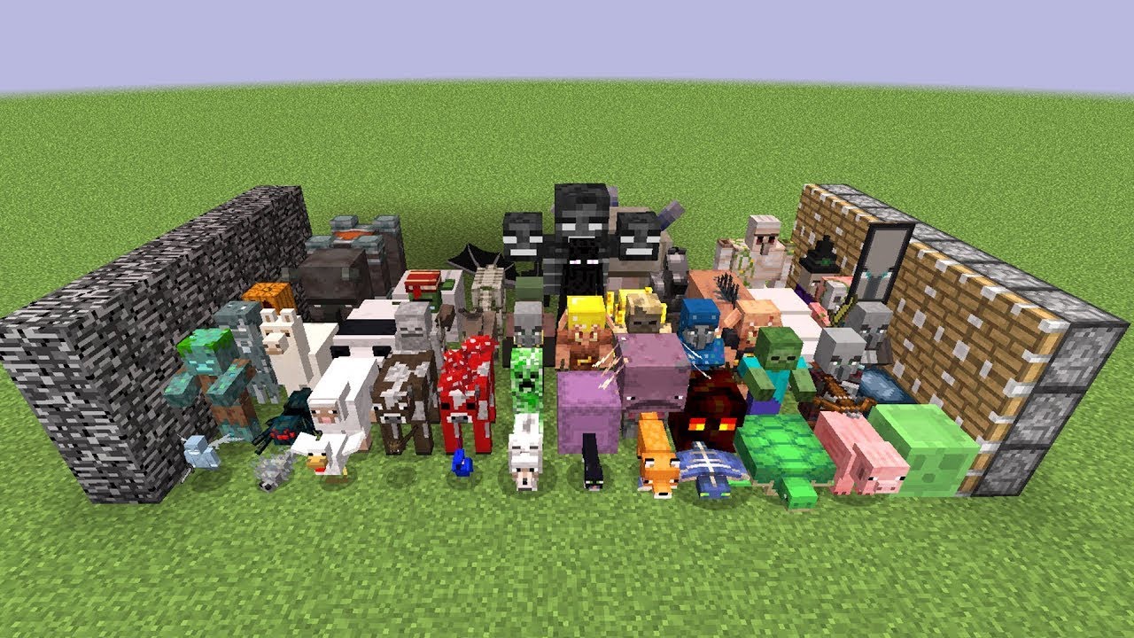 all minecraft mobs combined = ??? - YouTube