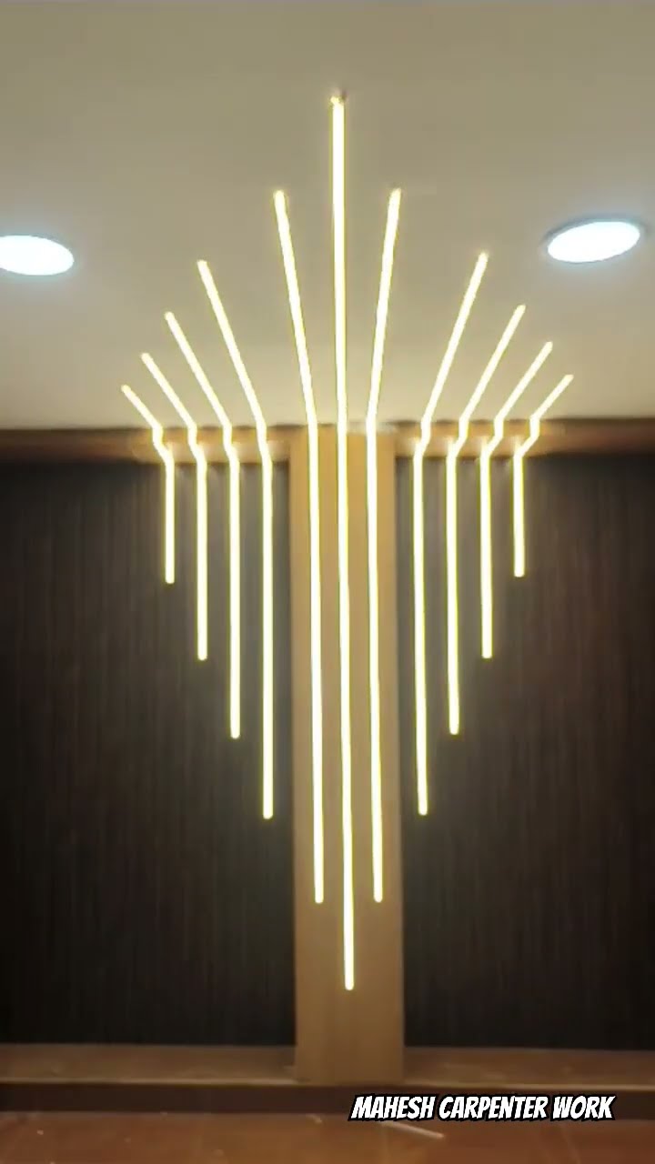 Hall Open Room Model Profile Light Design Work ️👍🏻🔔 #trending #woodwork ...