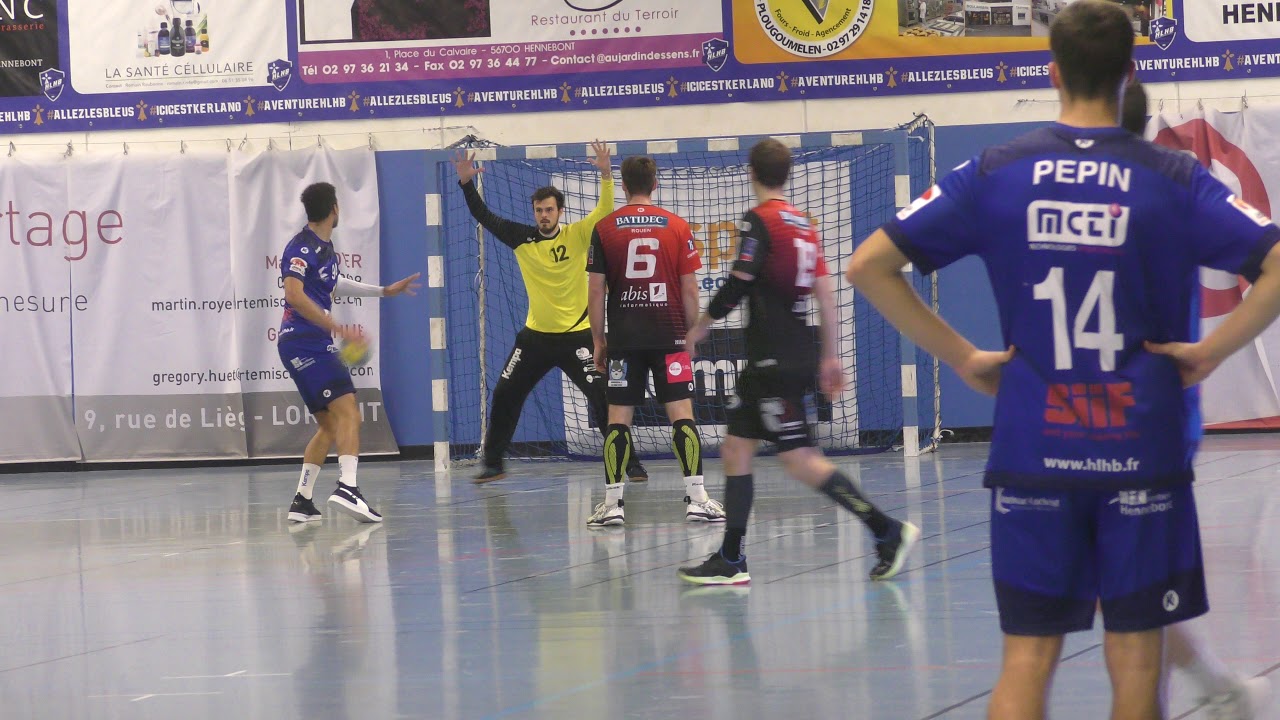 Hand ball N2. Hennebont-Rouen38-35. Le but de Julien Turpin - YouTube