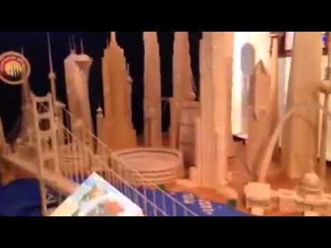 Toothpick Golden Gate Bridge - YouTube