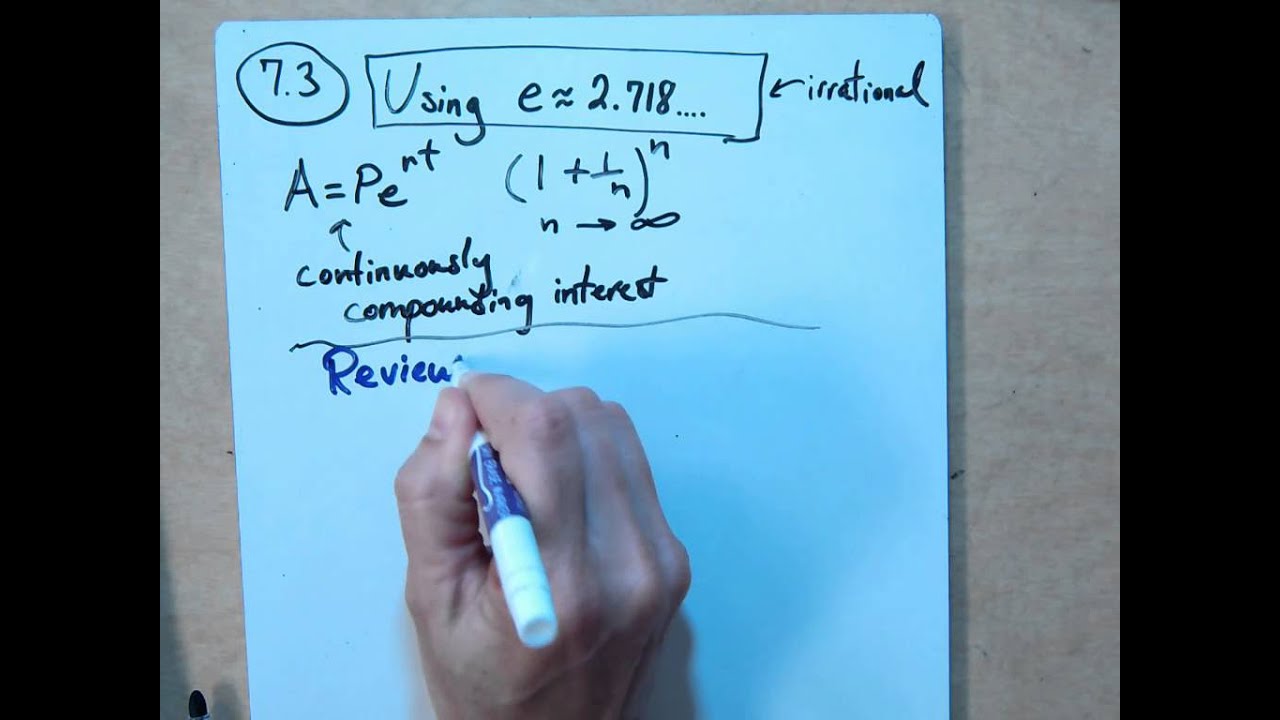 Nov 7 Fri 7 3 Using Euler's number e - YouTube