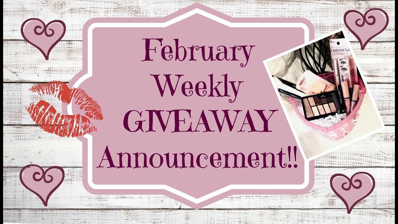 February Weekly GIVEAWAY Bonus Video!! - YouTube
