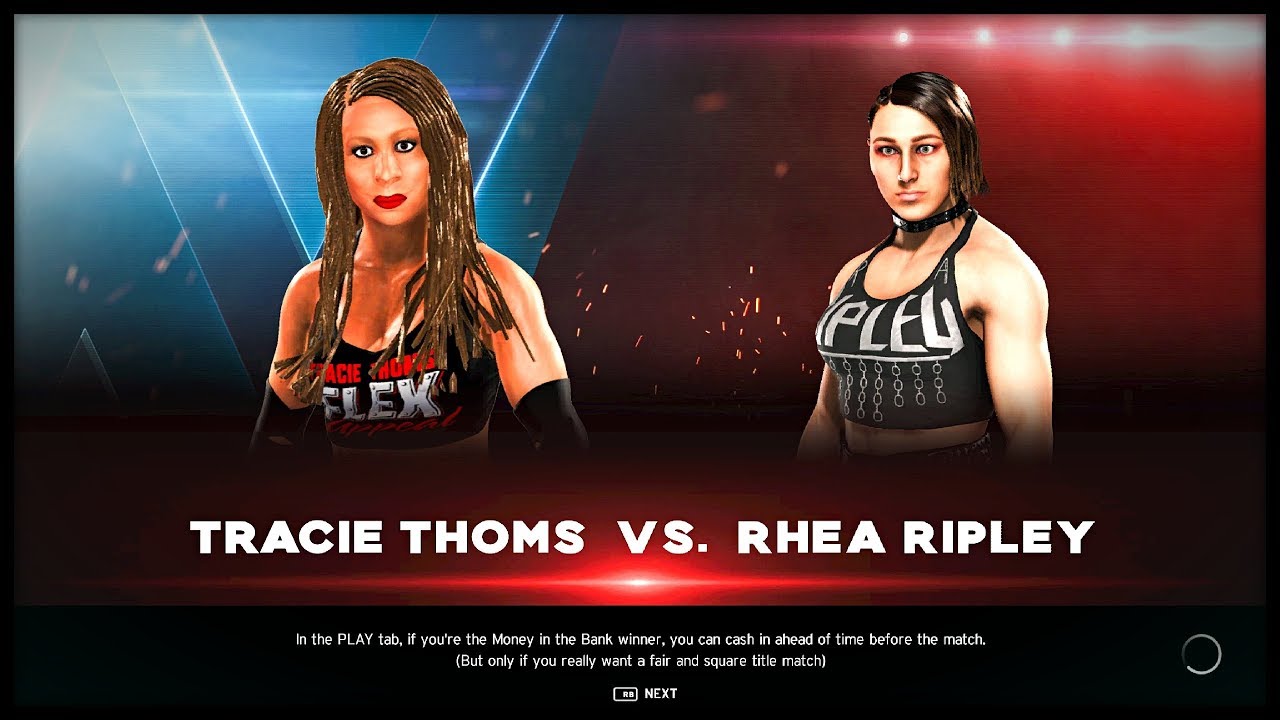 WWE 2K20 Tracie Thoms Vs Rhea Ripley #TheRoadtoFast9 - YouTube