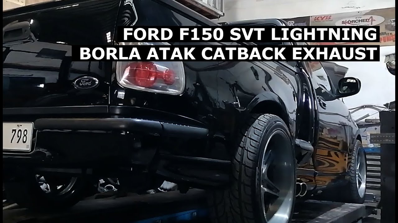 Ford F150 SVT Lightning Borla Atak Catback Dual Tip Exhaust - YouTube