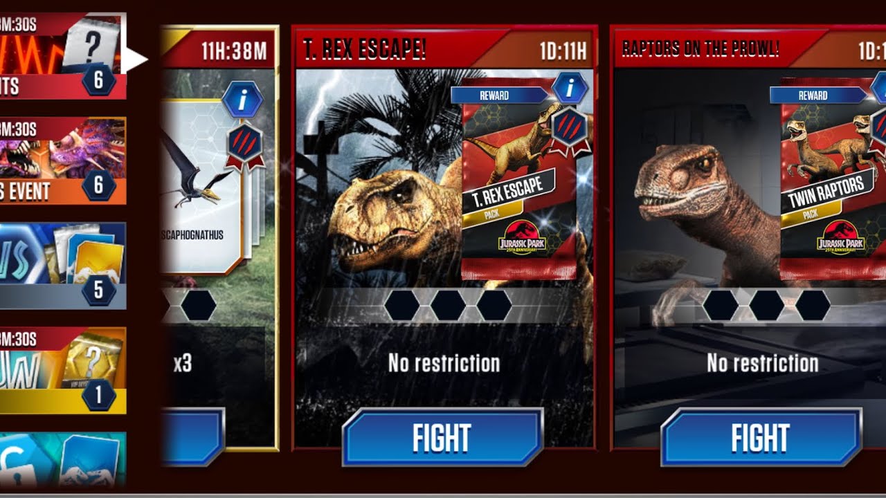 T-Rex Escape! Event | Jurassic World the game - YouTube