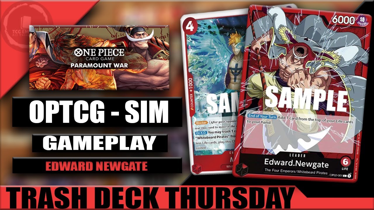 (EP3) Trash Deck Thursday - Hybrid Edward Newgate - One Piece TCG - YouTube