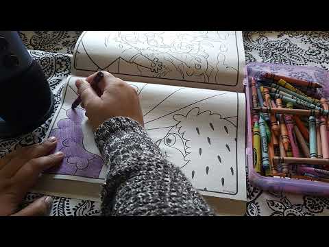 ASMR | Coloring in coloring book - YouTube