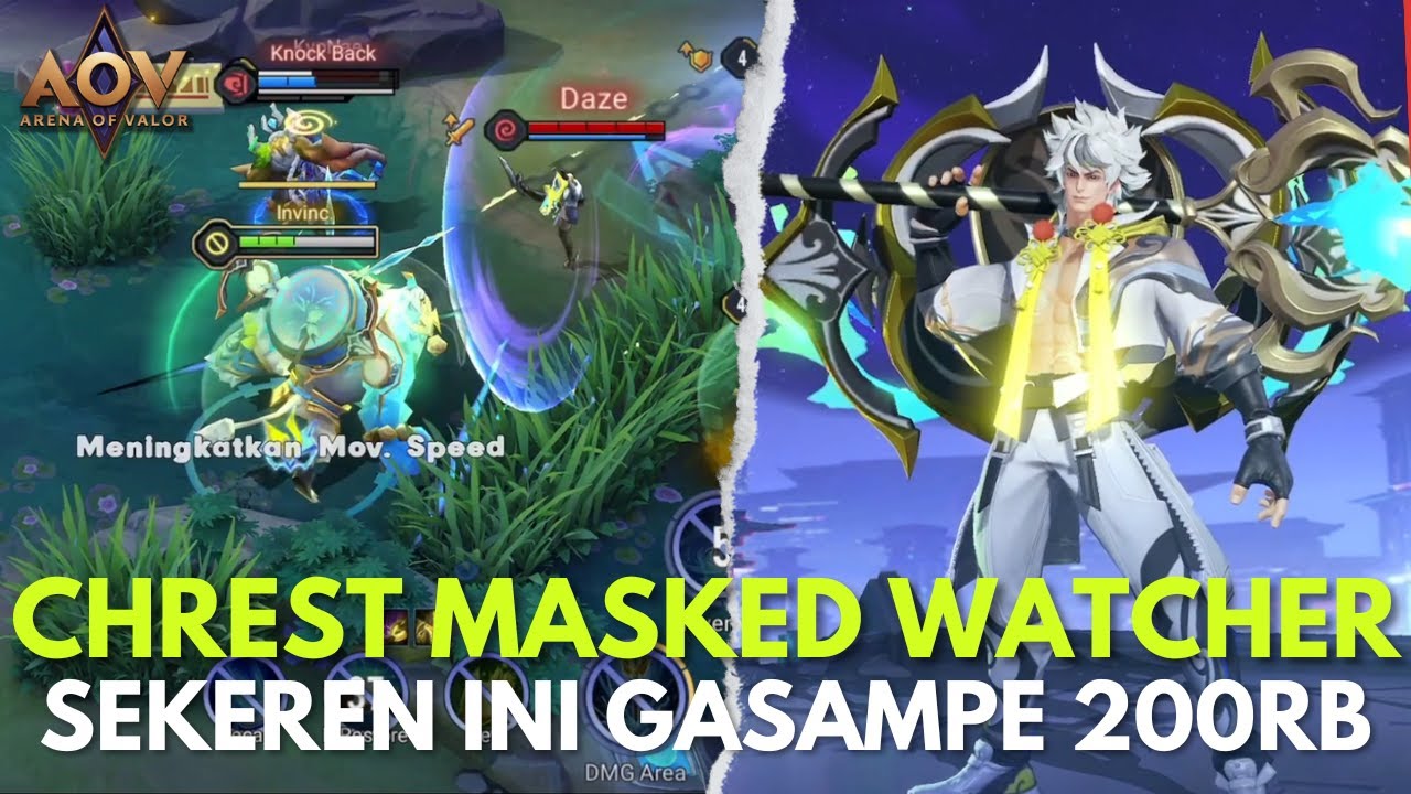 DARI CUMI JADI MANUSIA GANTENG!! CHREST MASKED WATCHER DI AOV GASAMPE ...