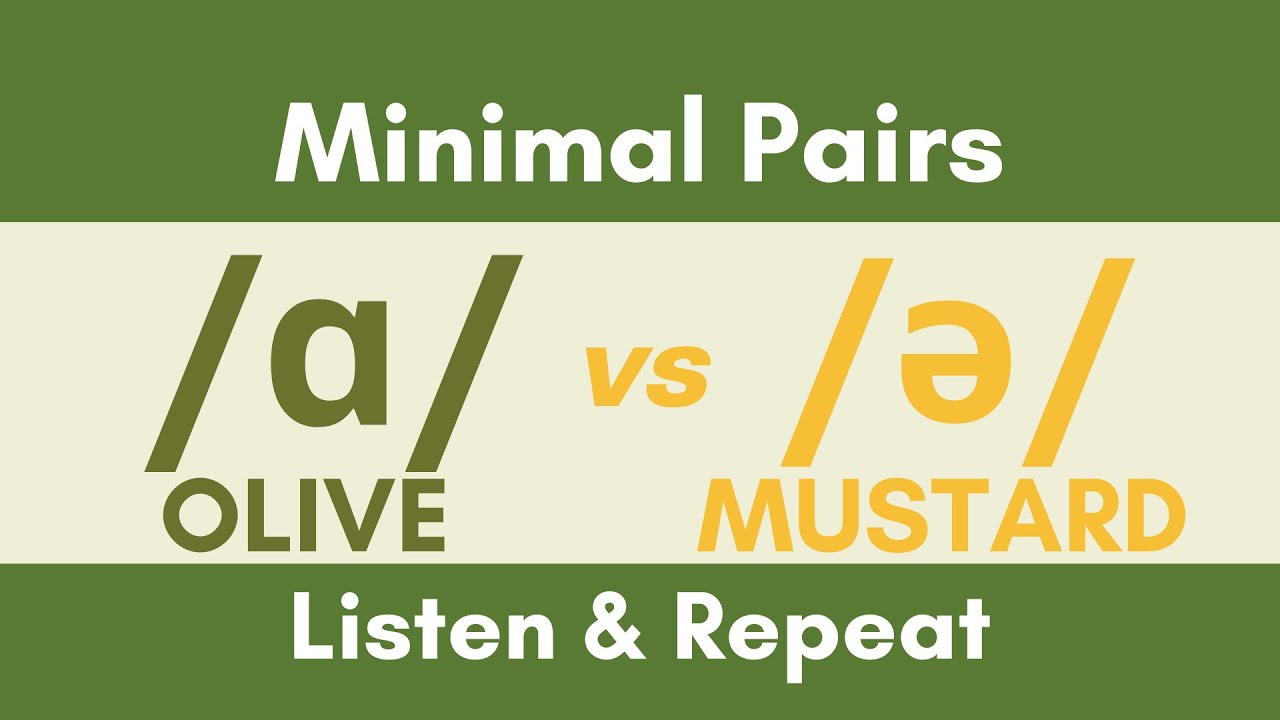 /ɑ/ vs /ə/ Minimal Pairs - American English Listening and Pronunciation ...