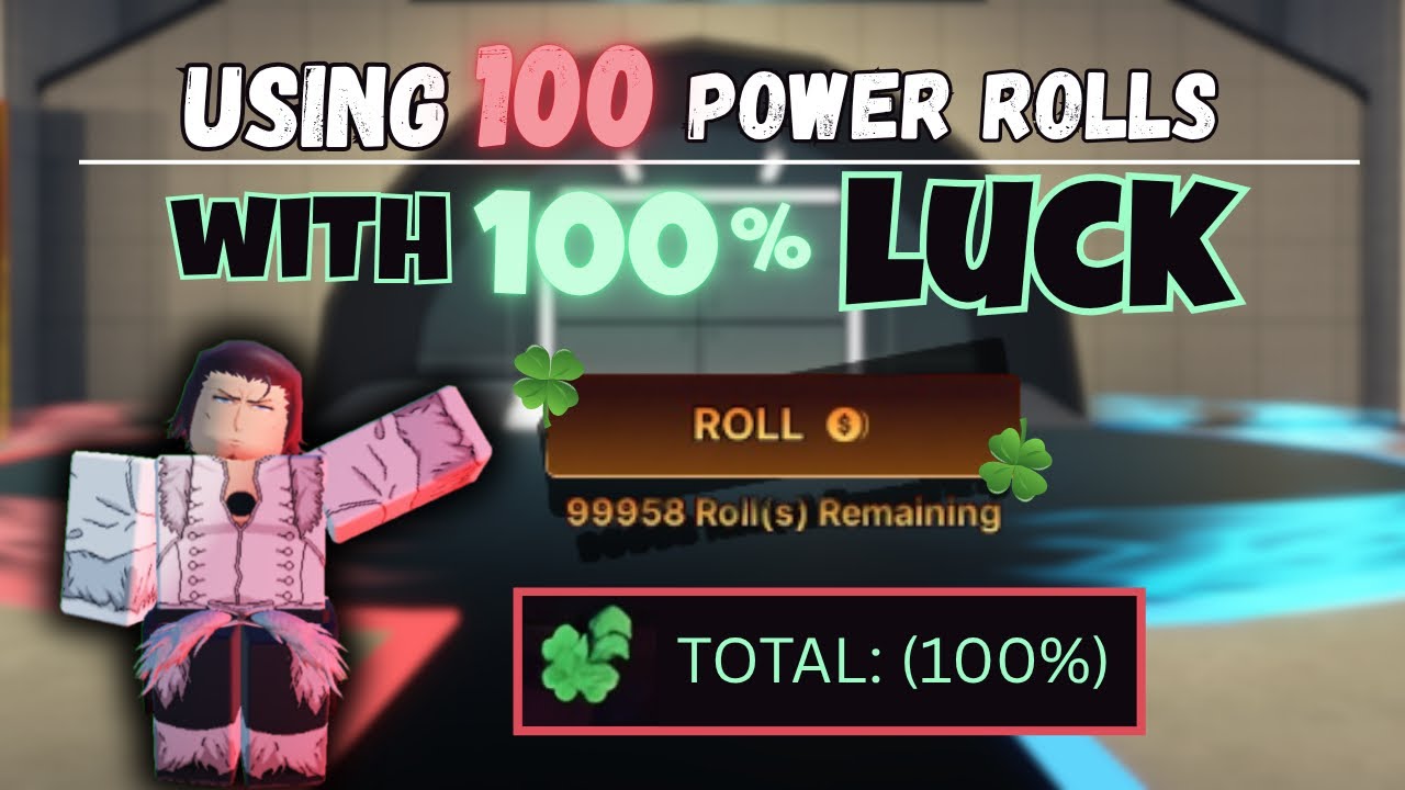 Using 100 POWER ROLLS WITH 100% Luck | Ink Game - YouTube