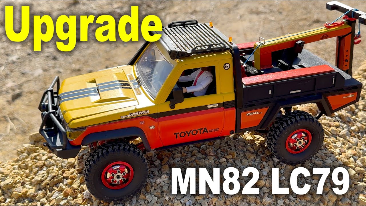 MN82 New 1/12 RC car Toyota LC79 Pickup → tow truck Upgrade | a driving ...