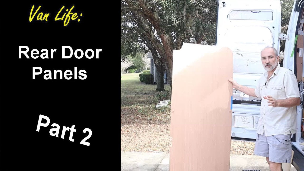 Van life, Van Build adding backer boards to the rear door panel Part ...