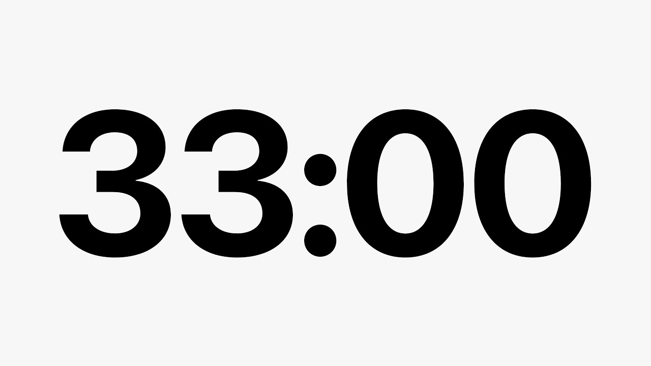33 Minute Timer - YouTube