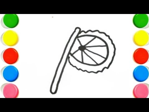 How To Draw Cute Hath pankha Drawing, Painting & Coloring For Kids and ...