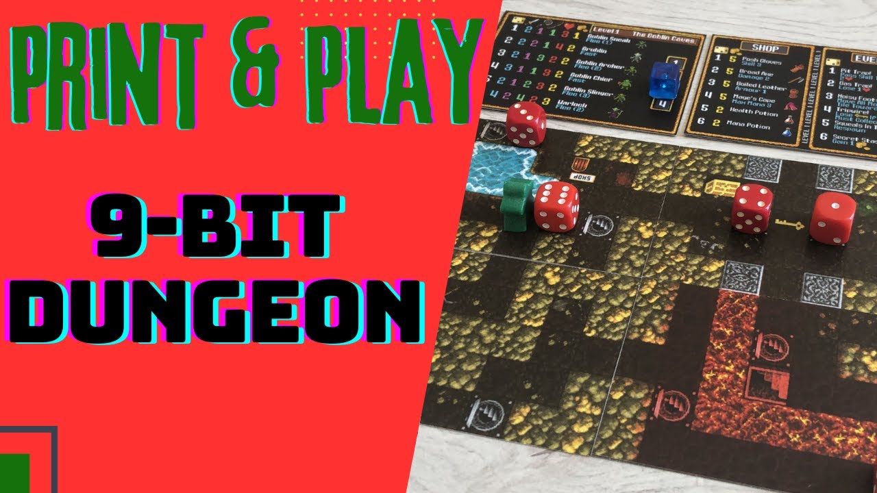 9-Bit Dungeon - Print and Play - Joquinhos Hard - YouTube