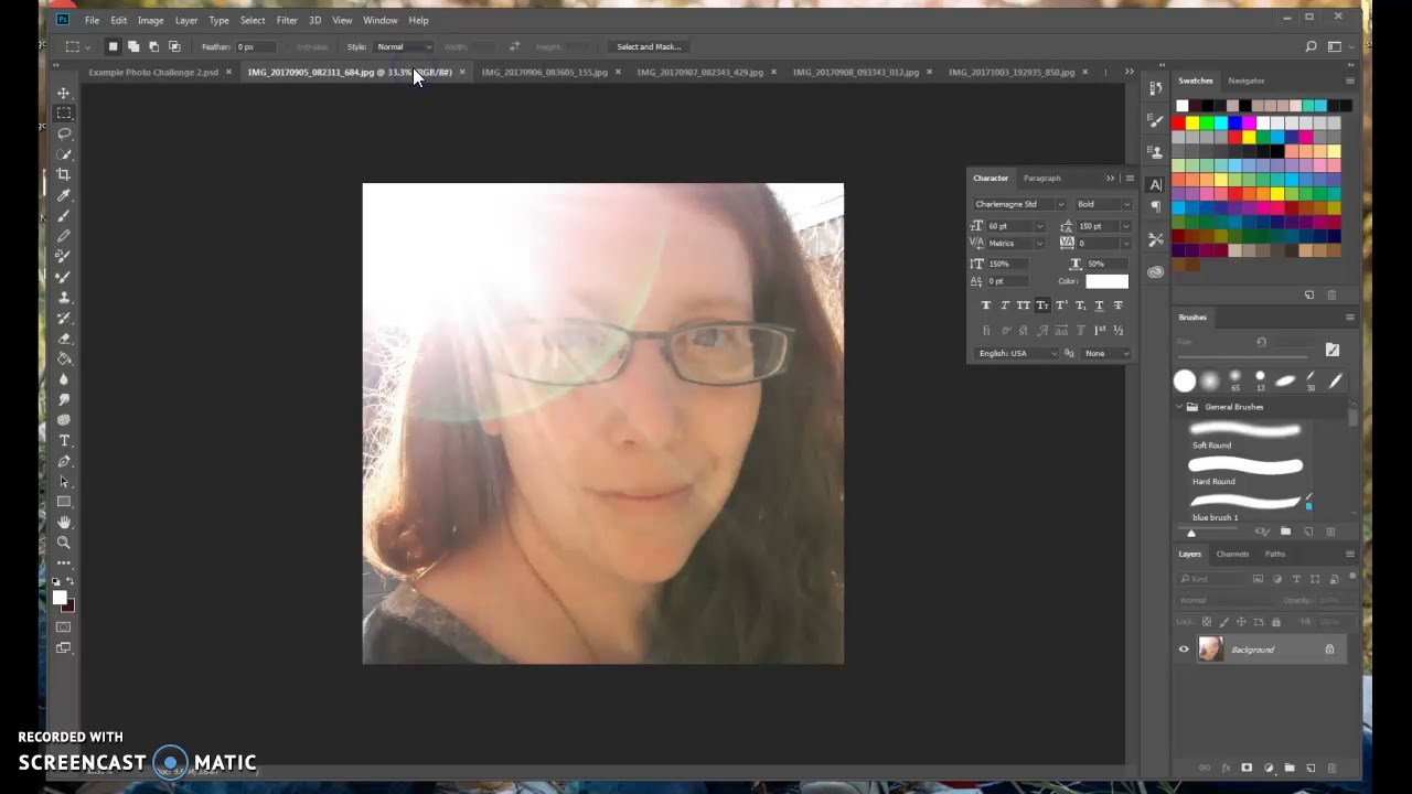 Creating a basic Photo Collage in Photoshop 2018 - YouTube