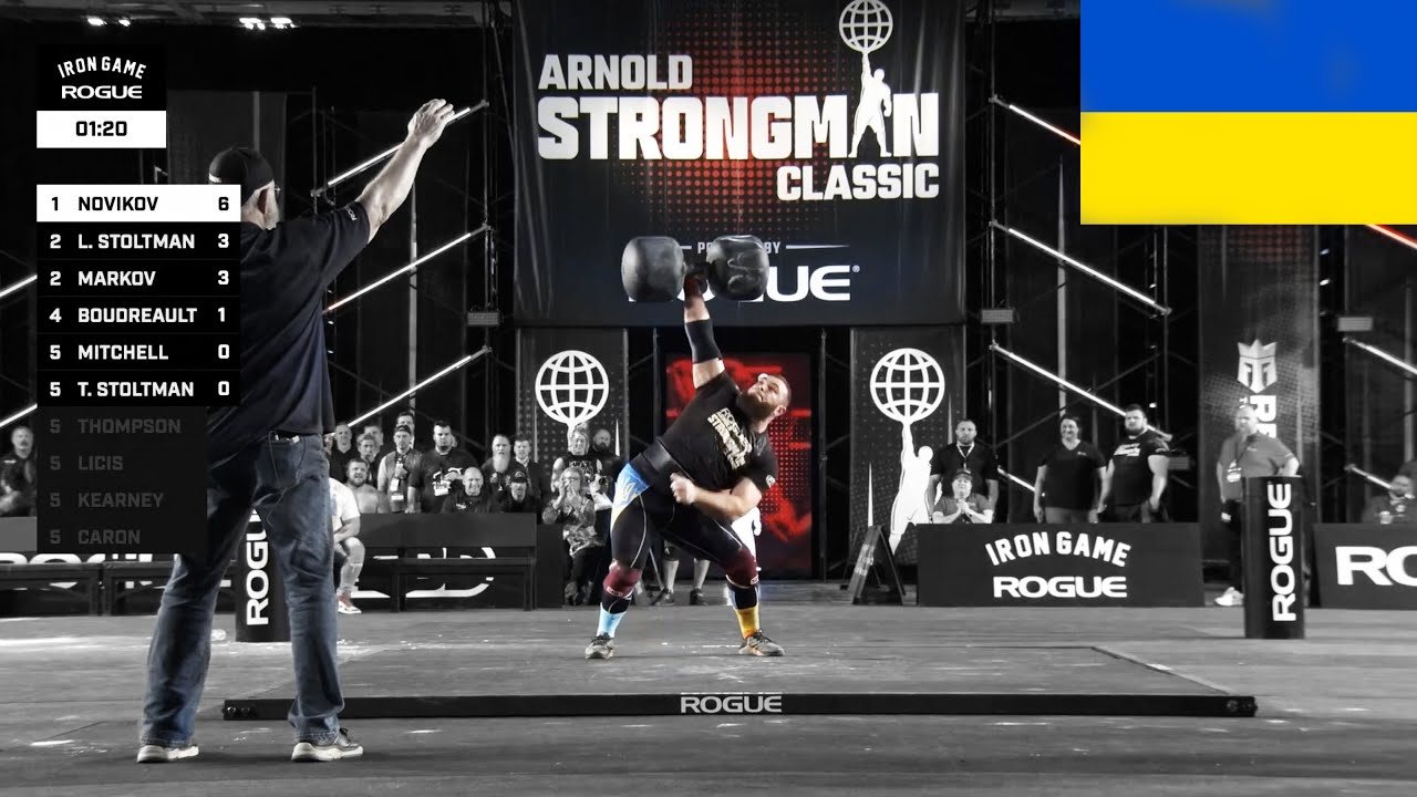 Monster Dumbbell 125KG For Reps / 2022 Arnold Strongman Classic - YouTube