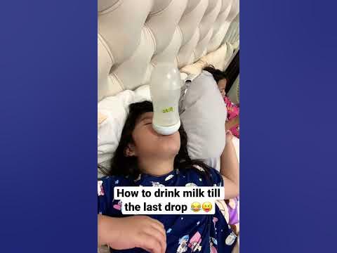 How to drink milk till the last drop? 😂 #babymilk #babybottles # ...