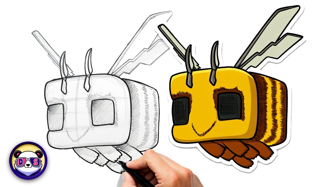How To Draw Minecraft | Minecraft Bee | Art Lessons for Beginners - YouTube