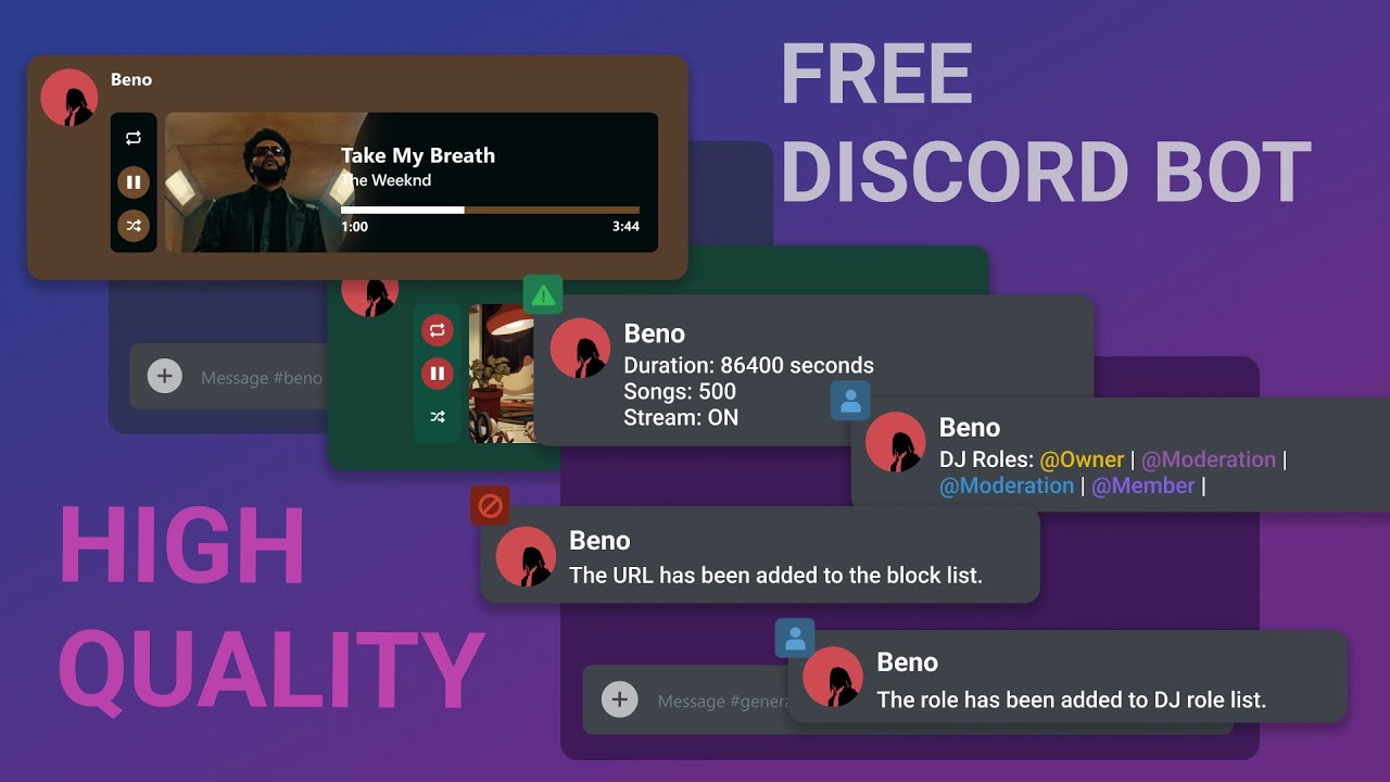 Beno | Advanced Music Discord Bot - YouTube