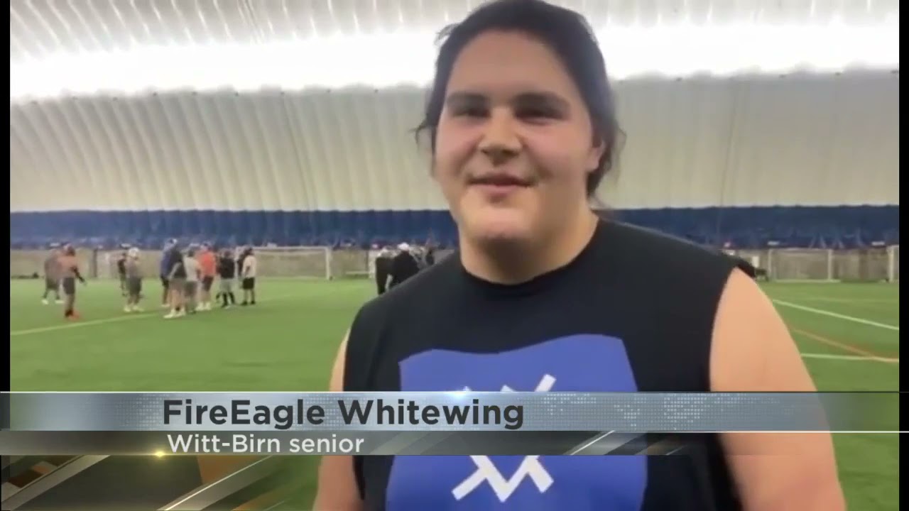 Witt-Birn's FireEagle Whitewing plays in 2021 Indigenous Bowl - YouTube