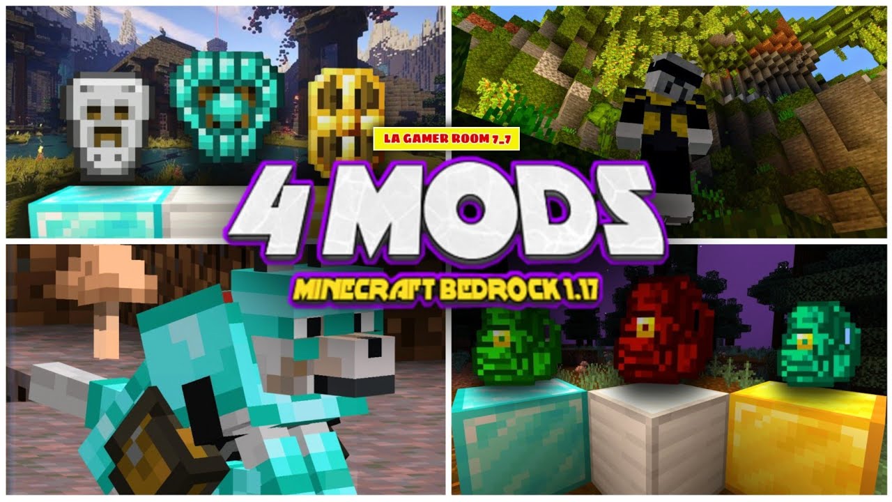 🌴 MODS PARA MINECRAFT BEDROCK/PE 1.17 || Top 4 🌴 - YouTube