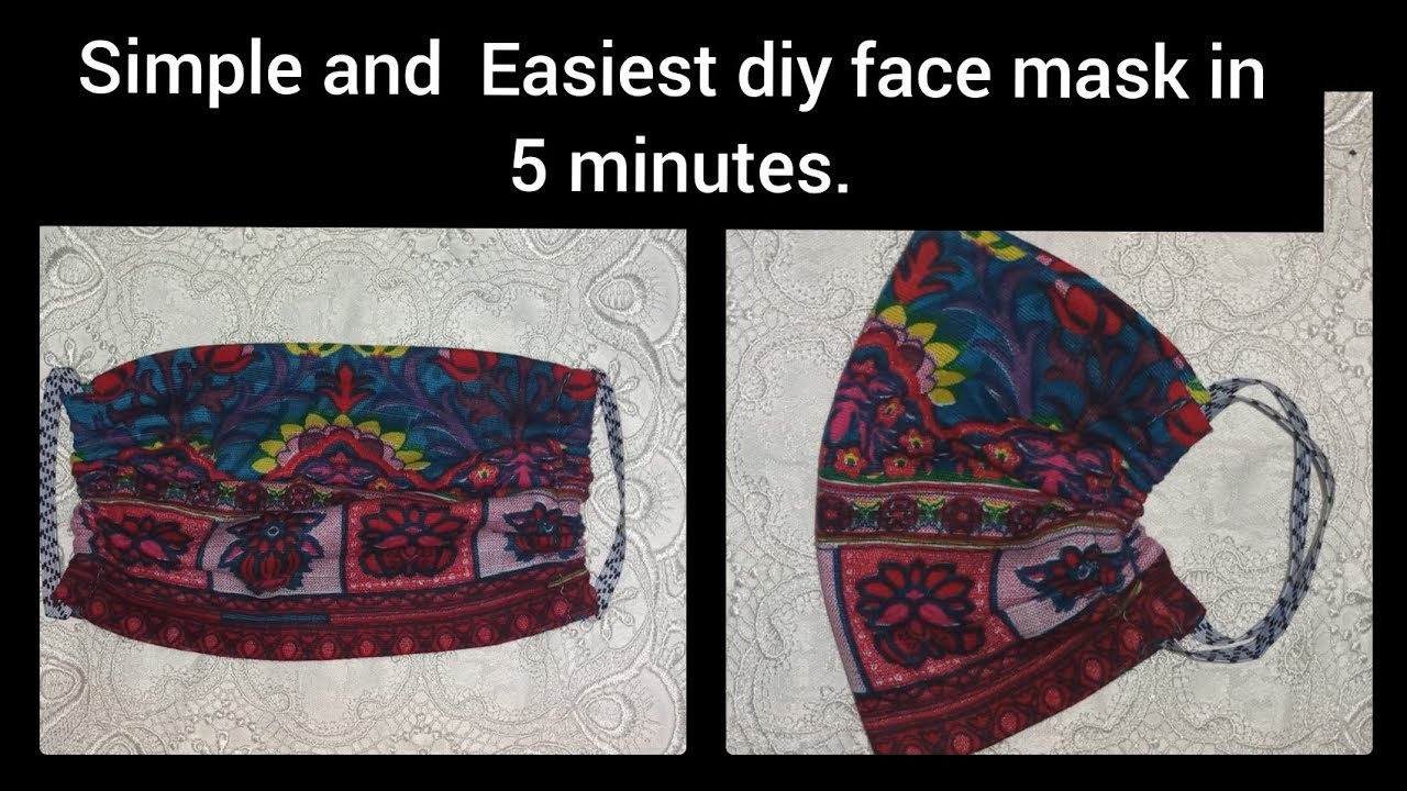 Easy and simple diy face mask in few minutes. - YouTube