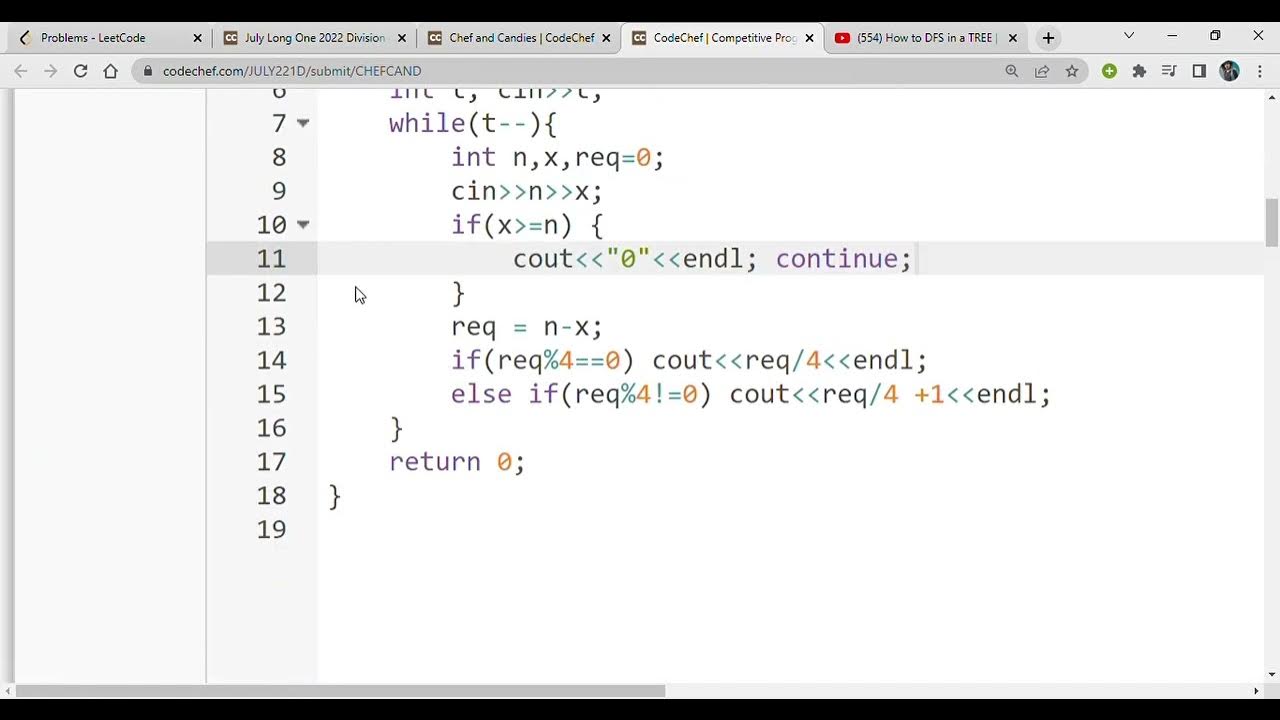 Chef and candies(CHEFCAND) || July long one 2022 (Codechef) - YouTube
