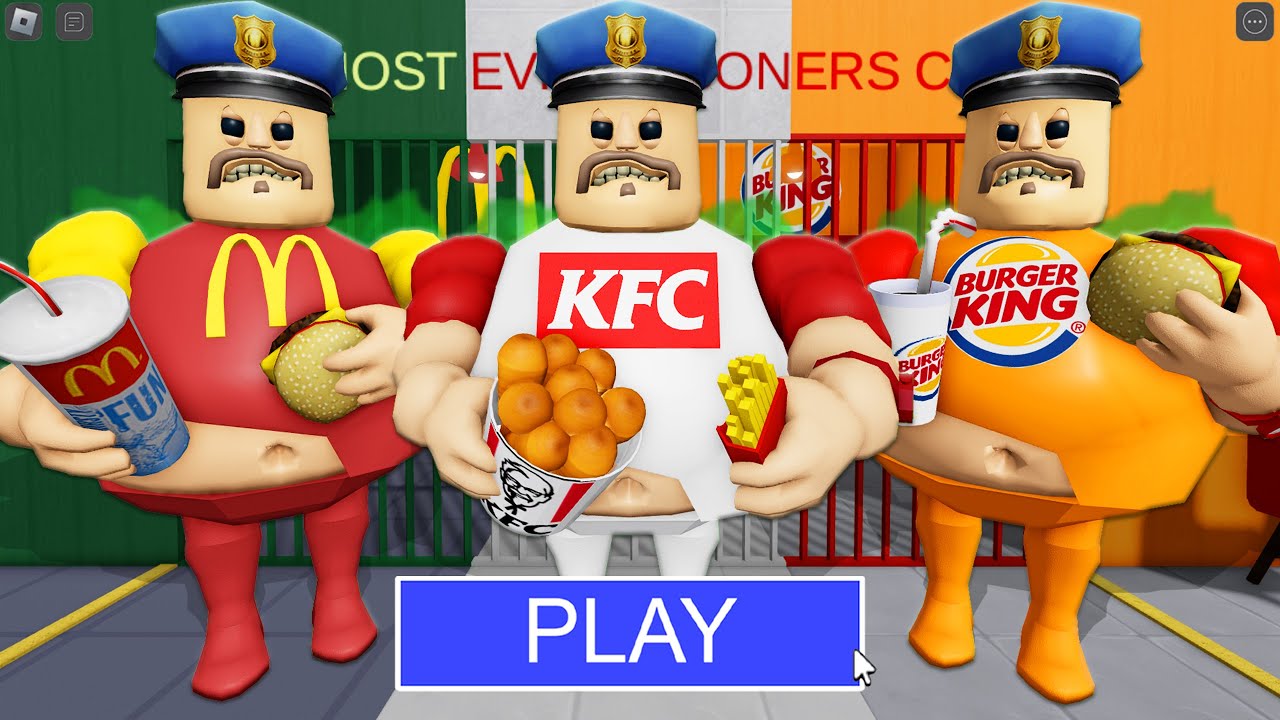 MCDONALDS BARRY Vs KFC Vs BURGER KING BARRY in BARRY'S PRISON RUN! New ...
