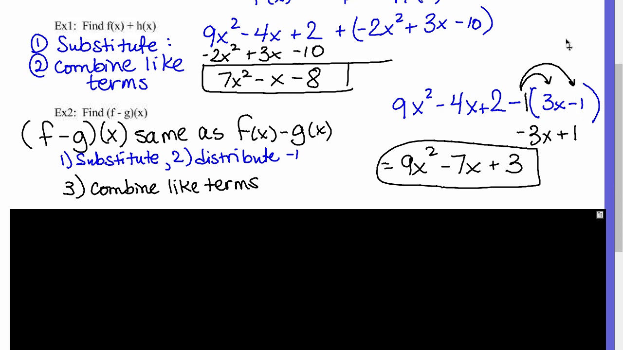 Adding and Subtracting Polynomials fx - YouTube