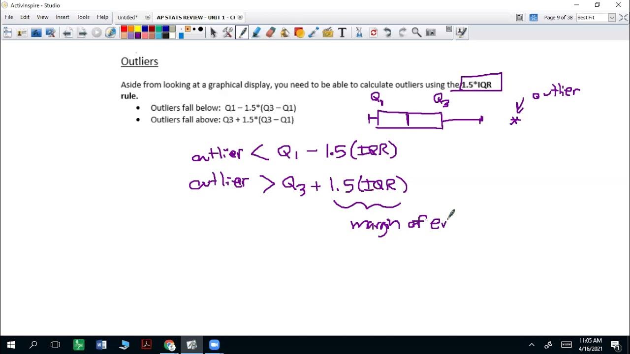 AP Statistics - Exam Review #1 - notes - YouTube
