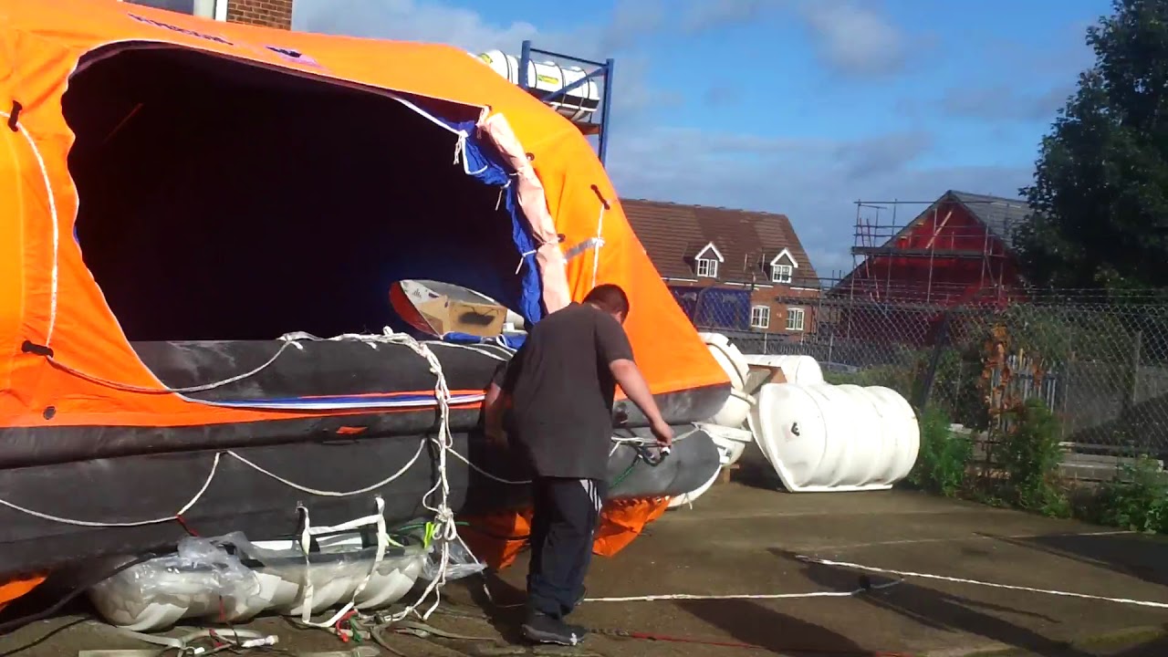 Life Raft CO2 explosion, cold as ice! - YouTube