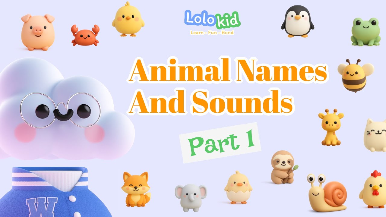 Meet the Animals! Learn Names and Sounds | Learn with Lolo Kid (part 1 ...