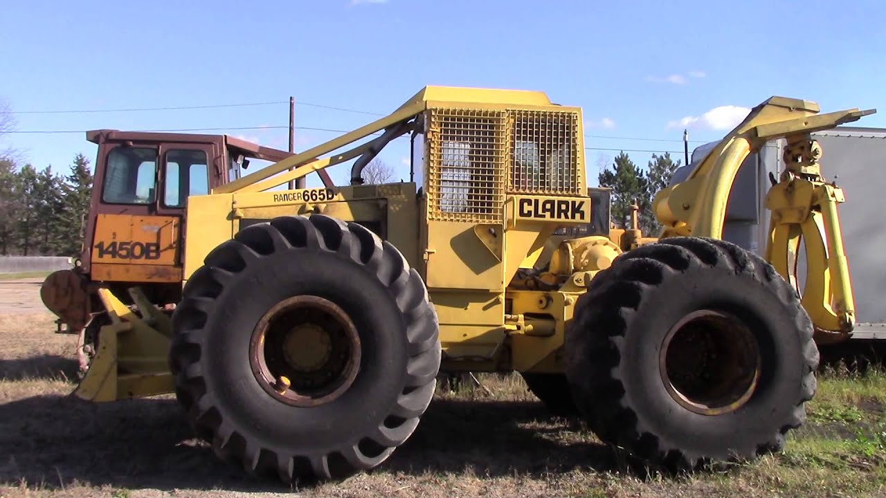 Clark 665 Grapple Skidder - YouTube