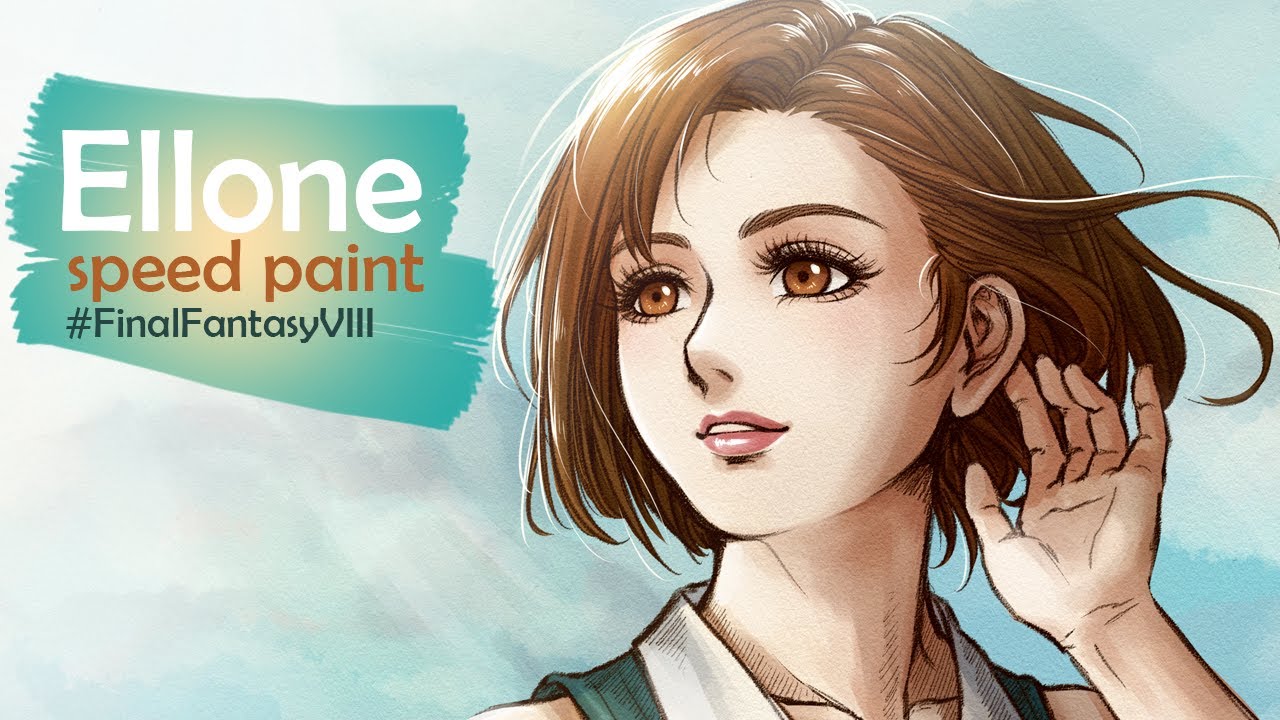 【Speedpaint】Ellone: FFVIII ファイナルファンタジー【Paint tool SAI】 - YouTube
