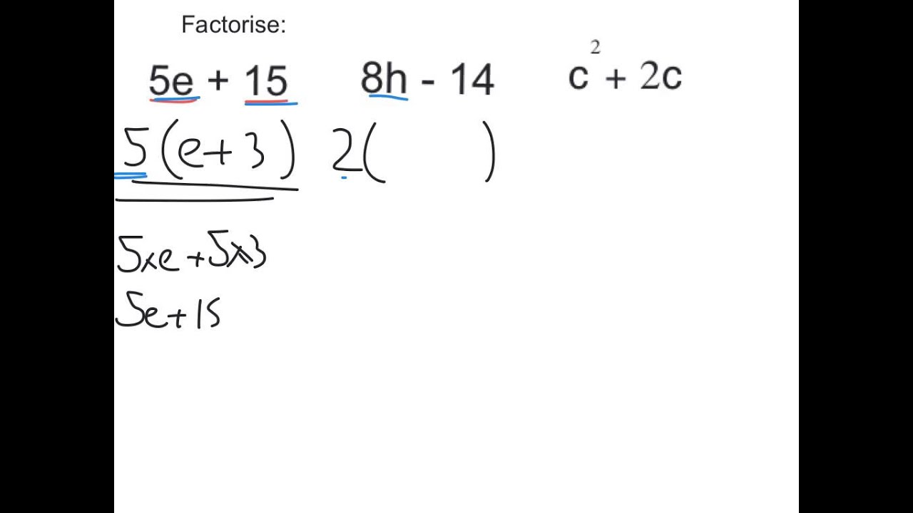 Factorising: single brackets - YouTube