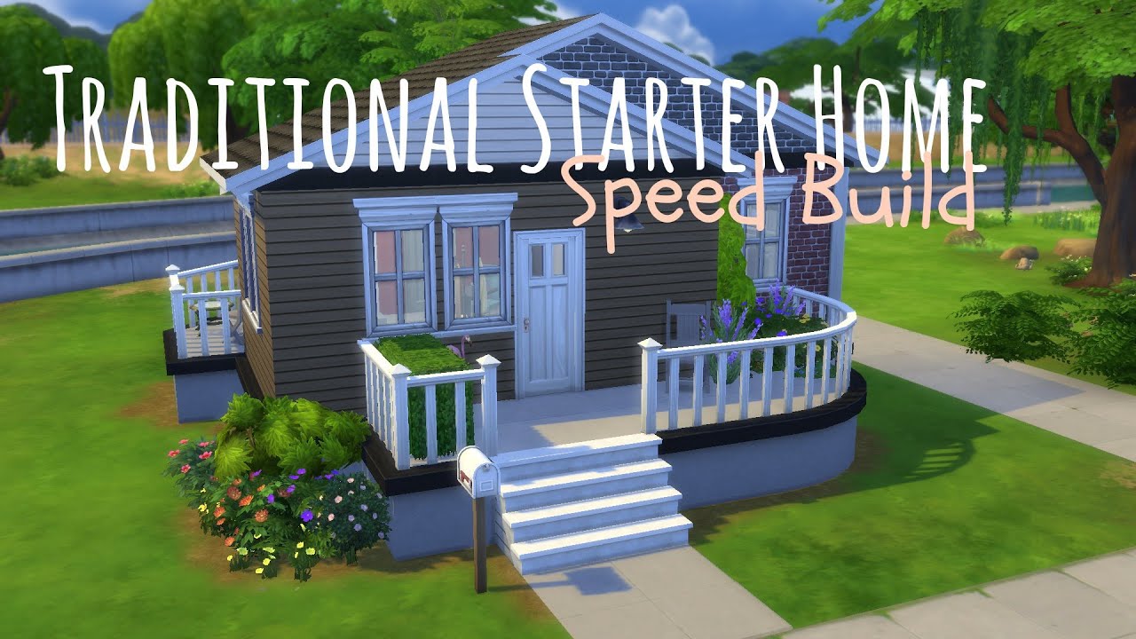 The Sims 4 Speed Build - Traditional Starter Home - YouTube