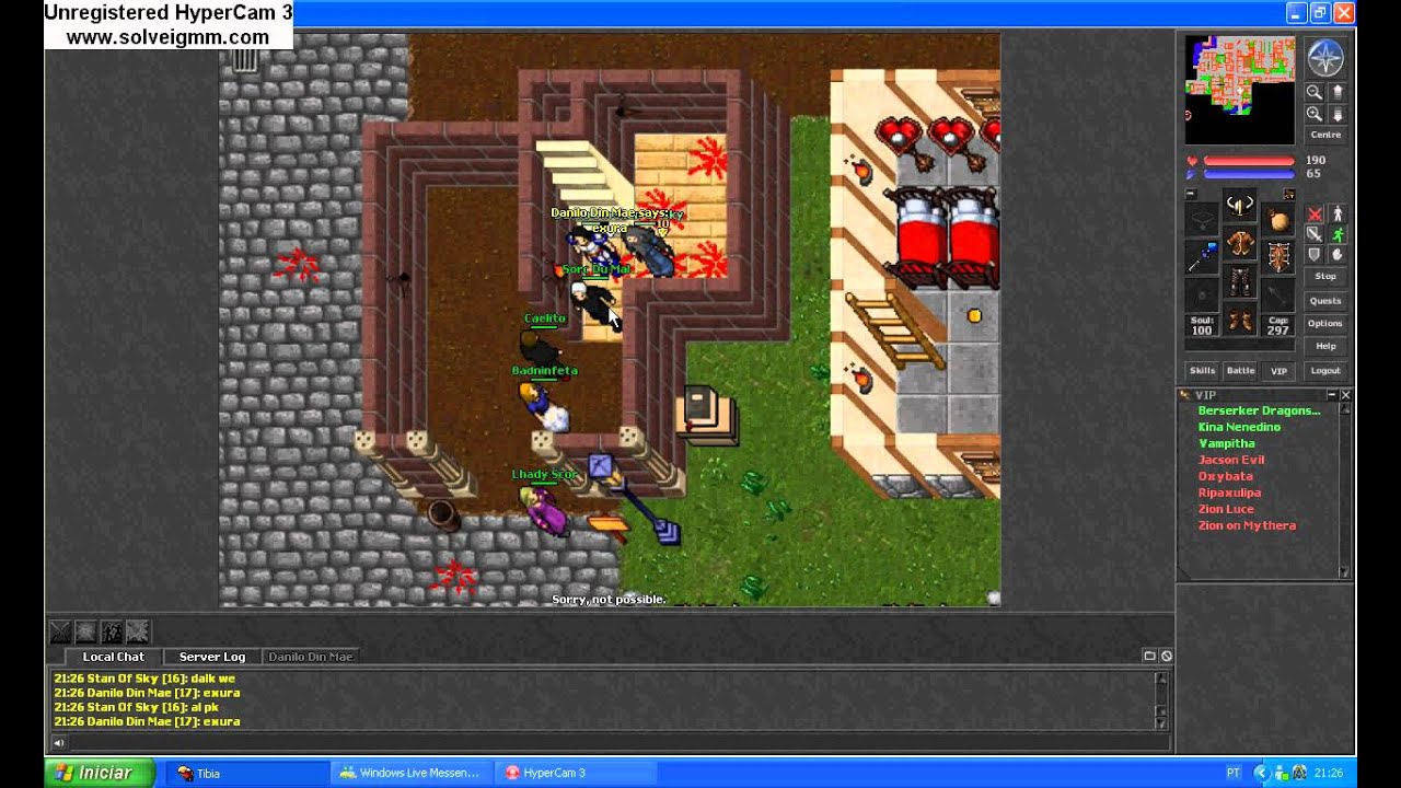 SORCERER VS PALADIN TIBIA-PVP - YouTube