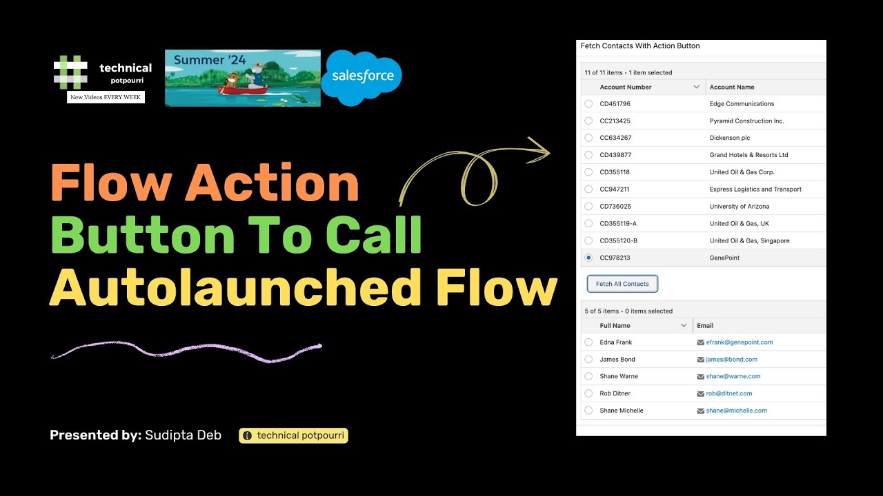 How To Call Autolaunched Flow Using Action Button | Summer 24 Release - YouTube
