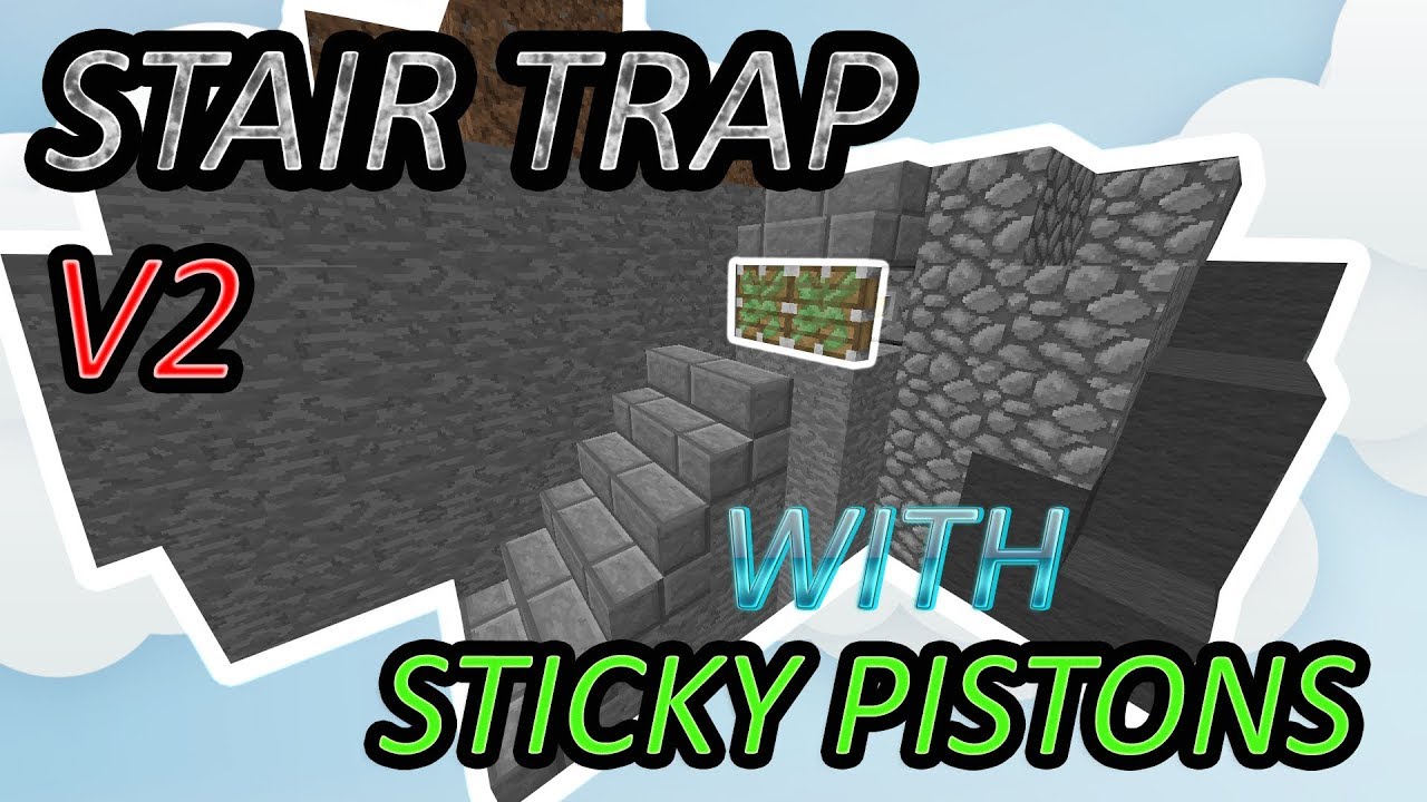 Stair trap v2 - With Sticky Pistons | A Hypixel Montage | Minecraft ...