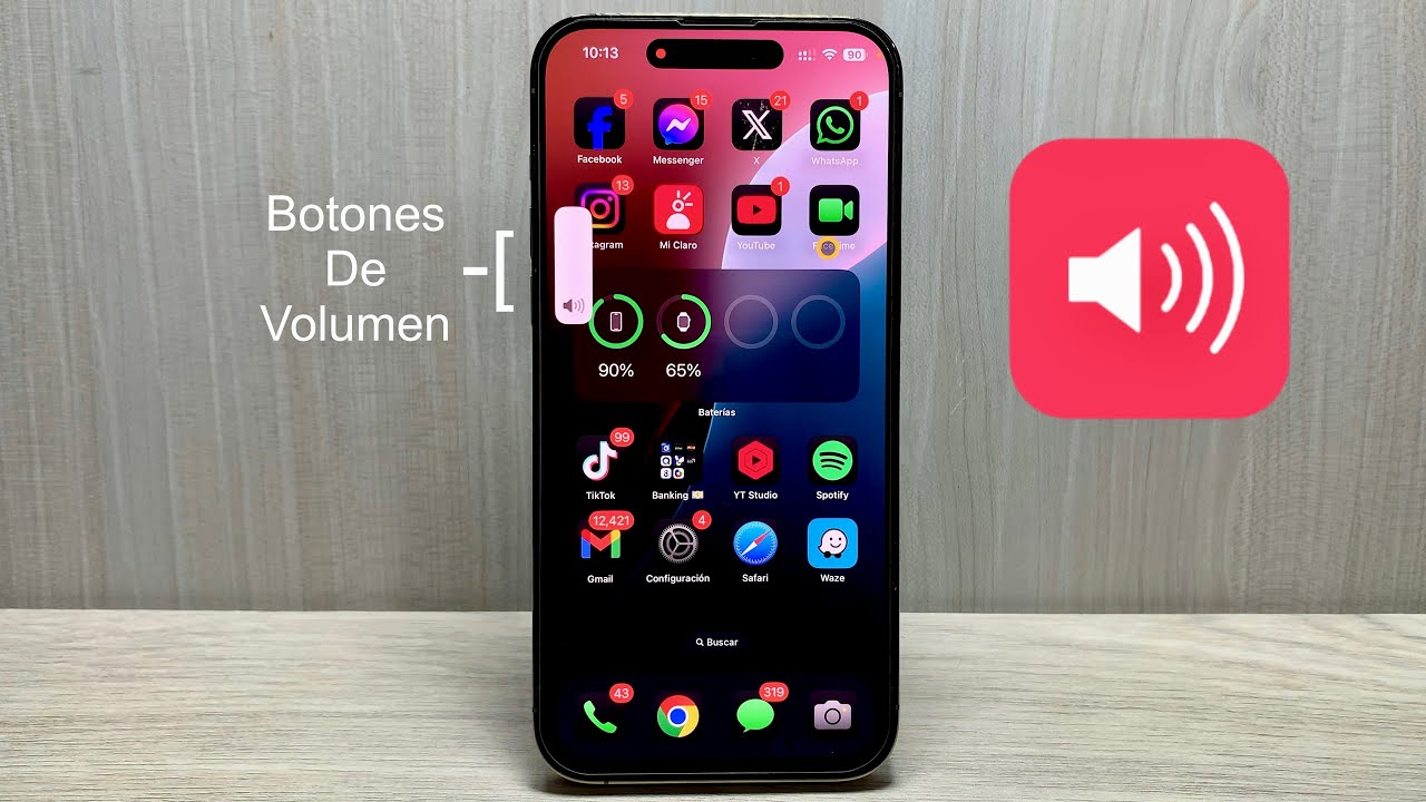 Como subir o bajar volumen de llamadas y mensajes con los botones en iPhone - YouTube