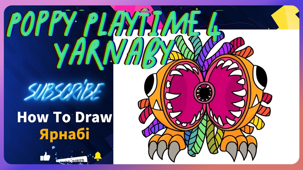 How To Draw Yarnaby | Poppy Playtime 4 Art Tutorial 🧶 - YouTube