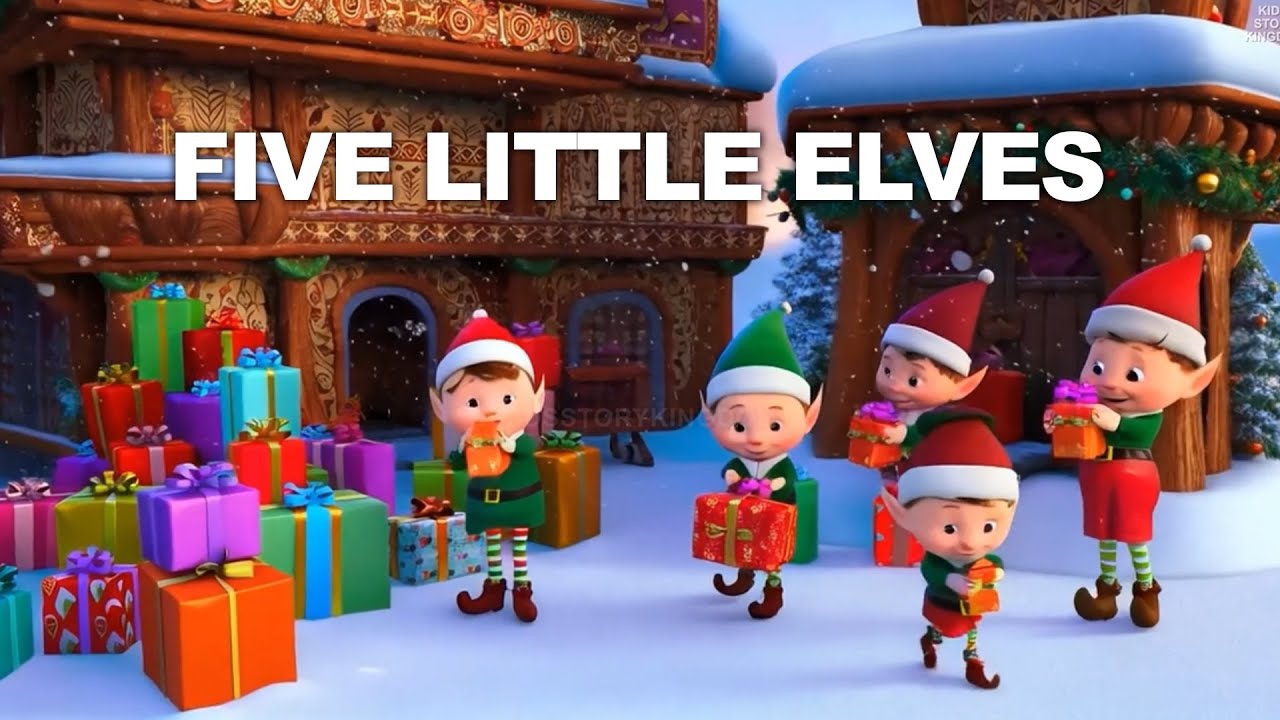 Five Little Elves Christmas Song | Festive Fun for Kids#kidssong # ...