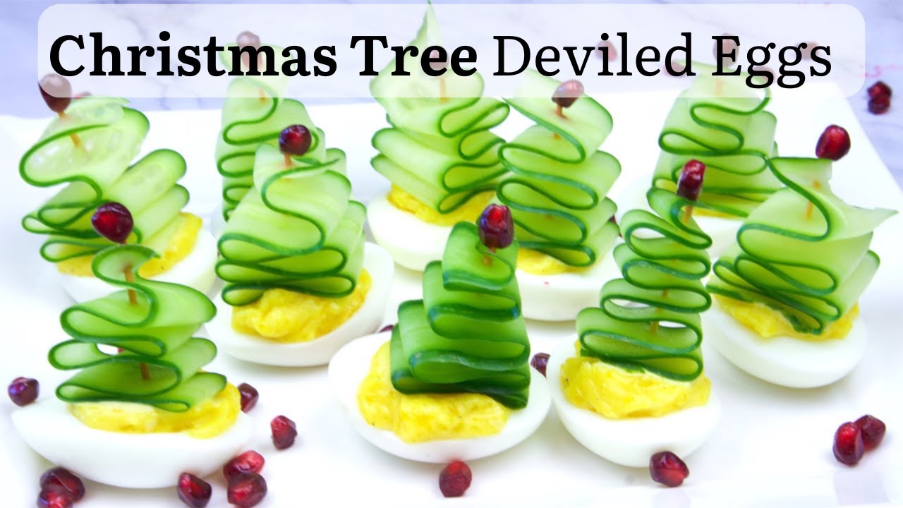 Festive Christmas Tree Deviled Eggs | Fun Holiday Appetizer Recipe! - YouTube