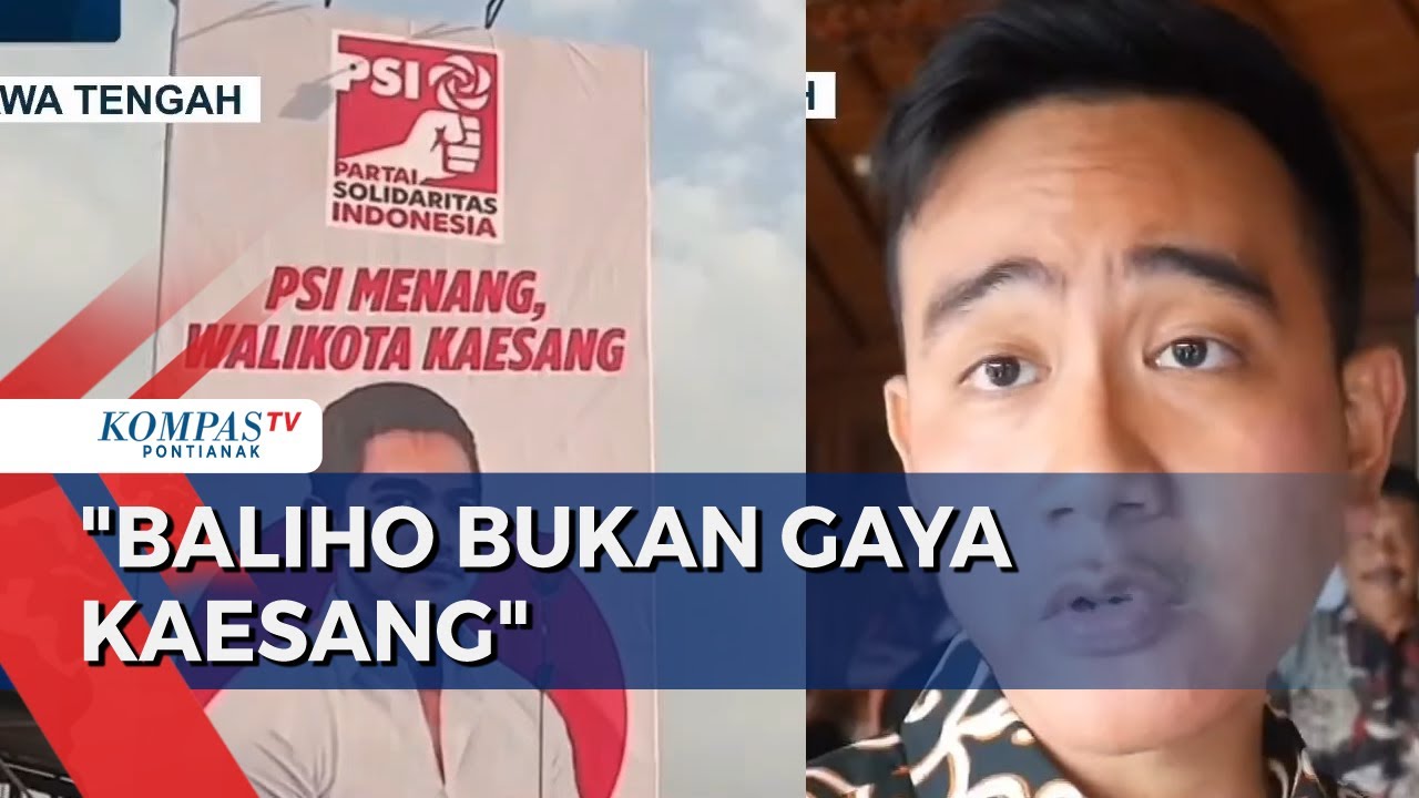 Soal Baliho Kaesang Wali Kota Depok, Gibran: Jadul Banget! - YouTube