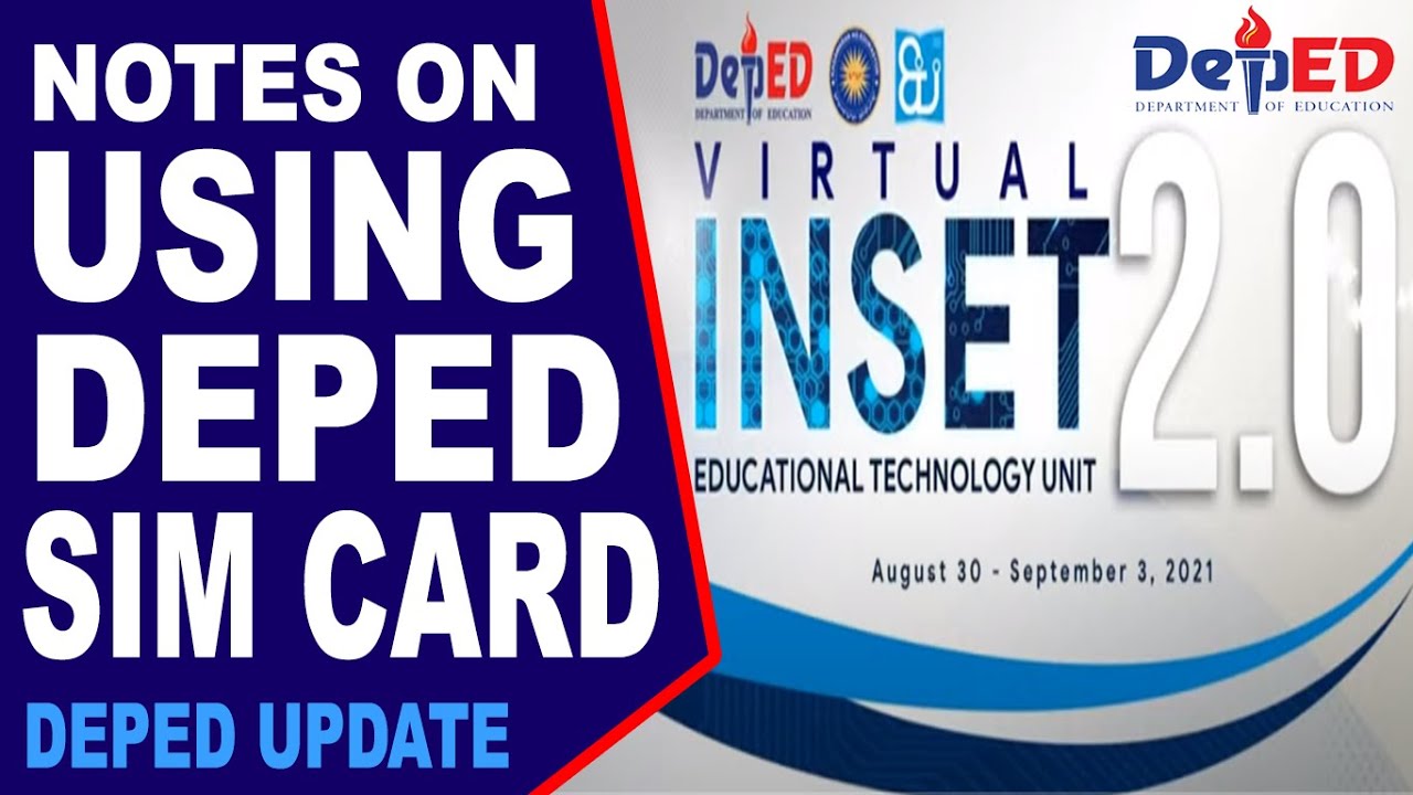 HOW TO USE DEPED SIM CARD - Notes on Virtual Inset 2.0 (Day 1, August ...