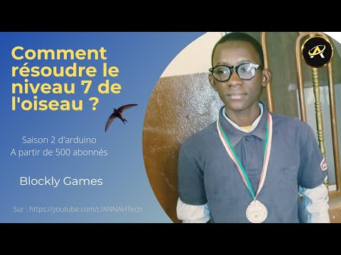Comment résoudre le niveau 7 de l'oiseau dans Blockly Games - YouTube